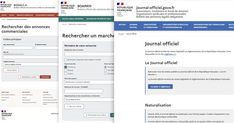 Modernisation des sites BODACC.fr, BOAMP.fr et Journal-officiel.gouv.fr ...